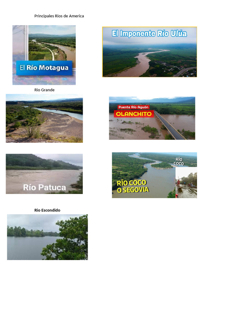 Principales Rios de America | PDF