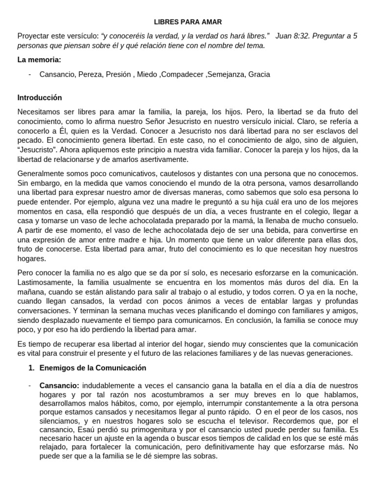 Libres para Amar (R) | PDF