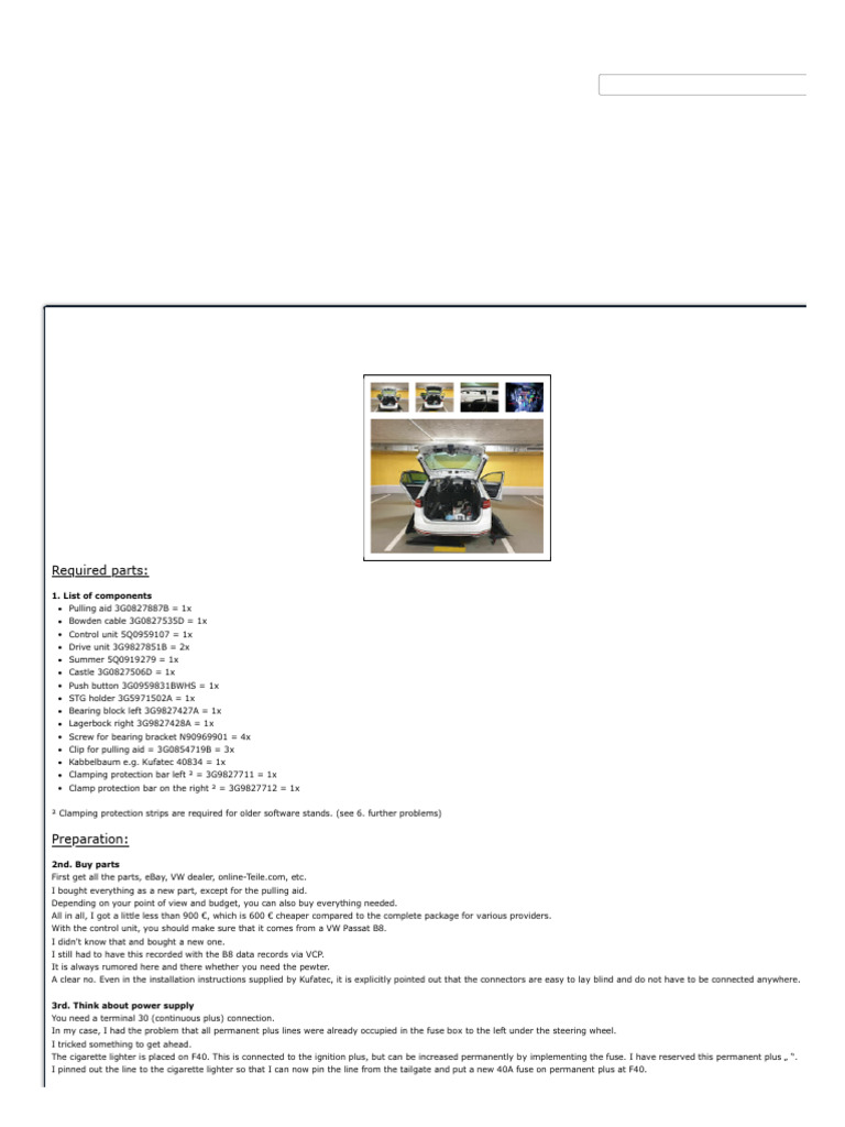 Retrofitting Electrical Tailgate | PDF