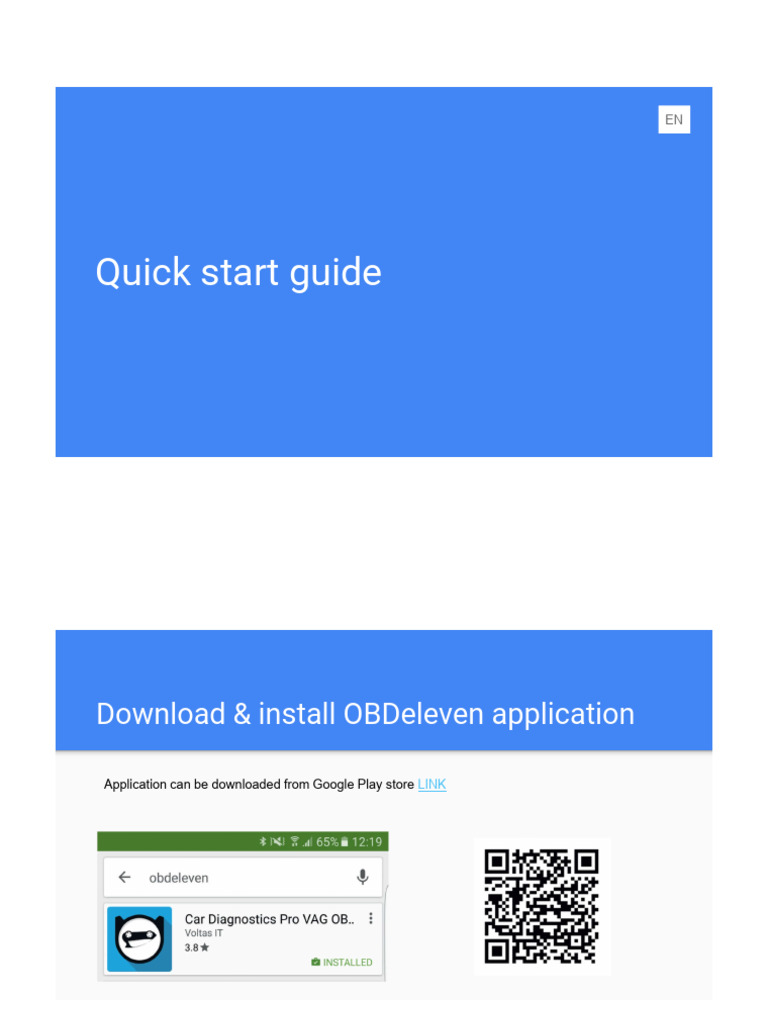 OBDeleven QuickStart EN | PDF
