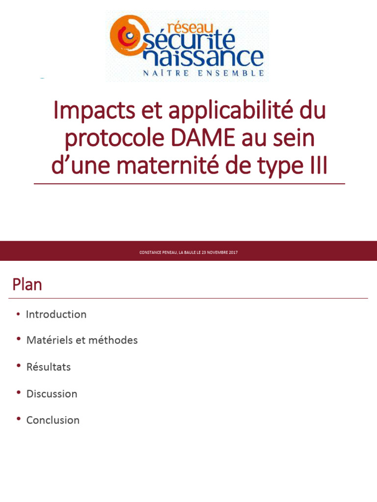 Peneau Protocole DAME | PDF
