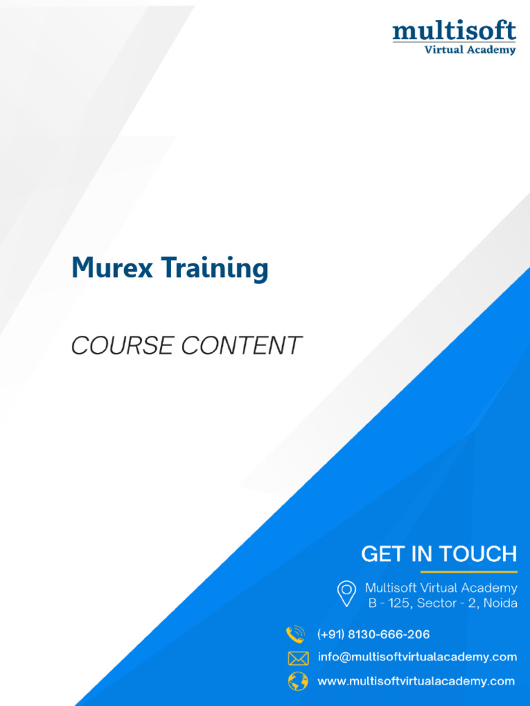 Murex Training Course | PDF | Computers