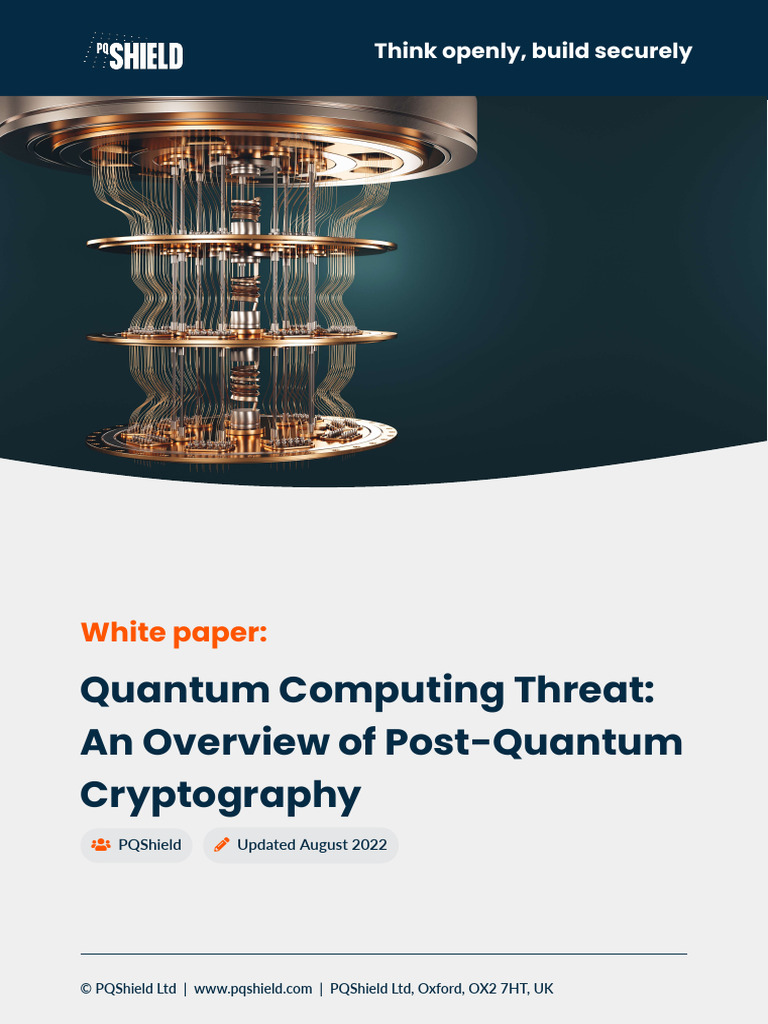 PQShield Quantum Threat 3 - An Overview of Post-Quantum Cryptography ...
