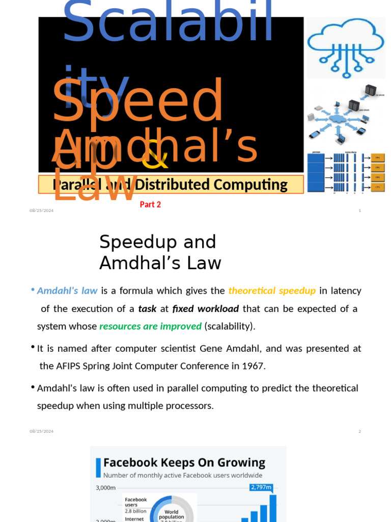 PDC 3 - Scalability Speed Up and Amdhals Law | PDF