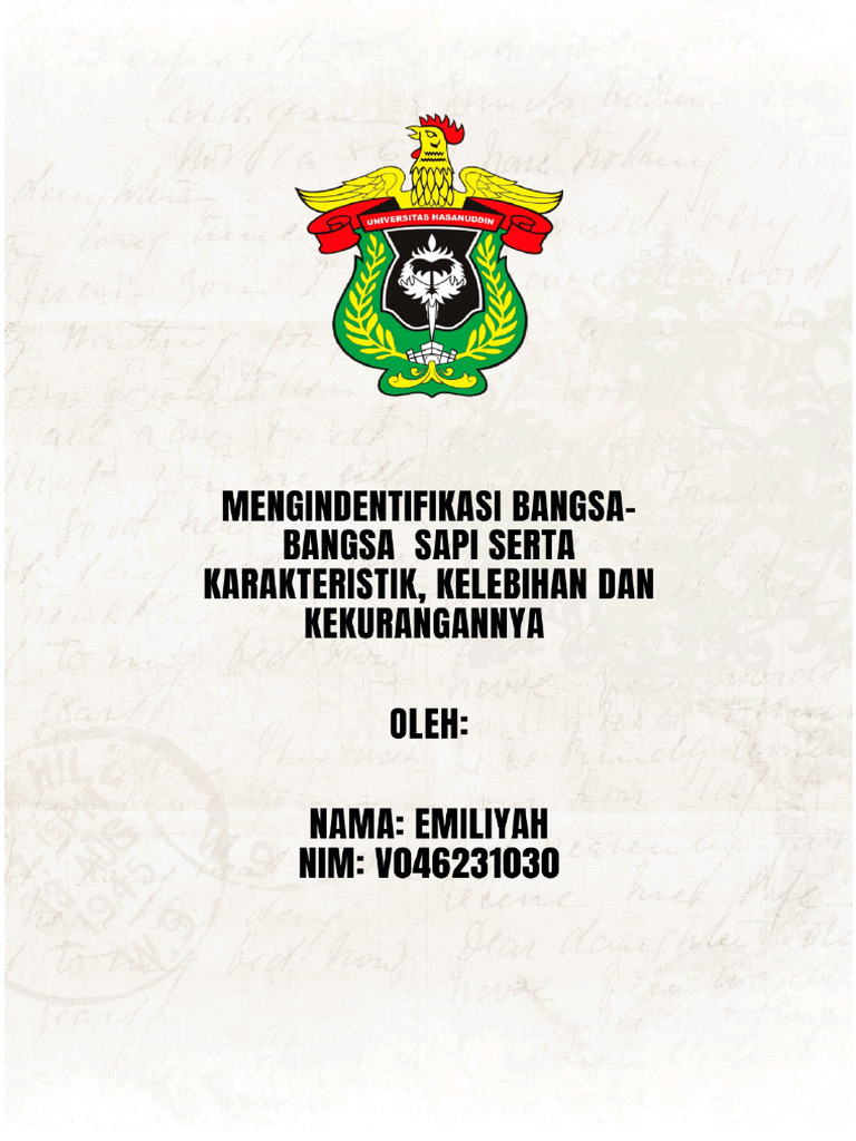 Bangsa-Bangsa Sapi Emiliyah | PDF