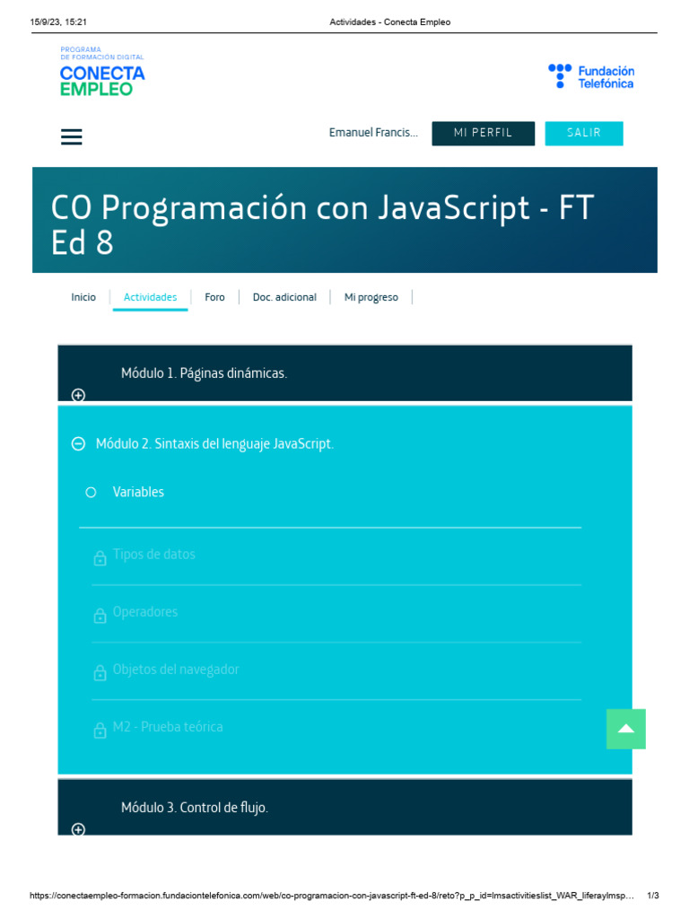 Sintaxis de Lenguaje JavaScript PDF | PDF