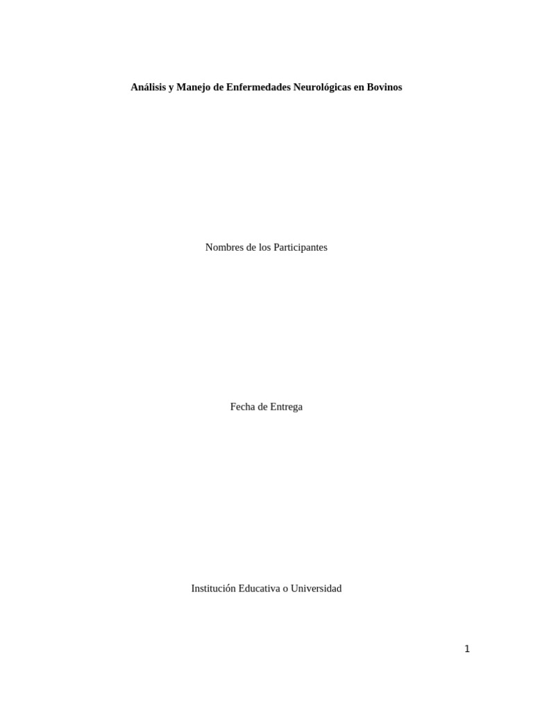 Análisis y Manejo de Enfermedades Neurológicas en Bovinos | PDF Análisis y Manejo de Enfermedades Neurológicas en Bovinos | PDF