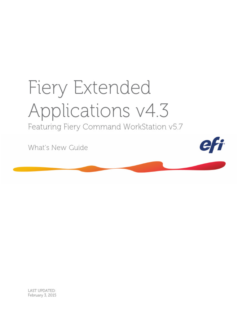 CWS 5.7 Fiery - Extended - Applications - 43 - WhatsNew - Guide - US | PDF
