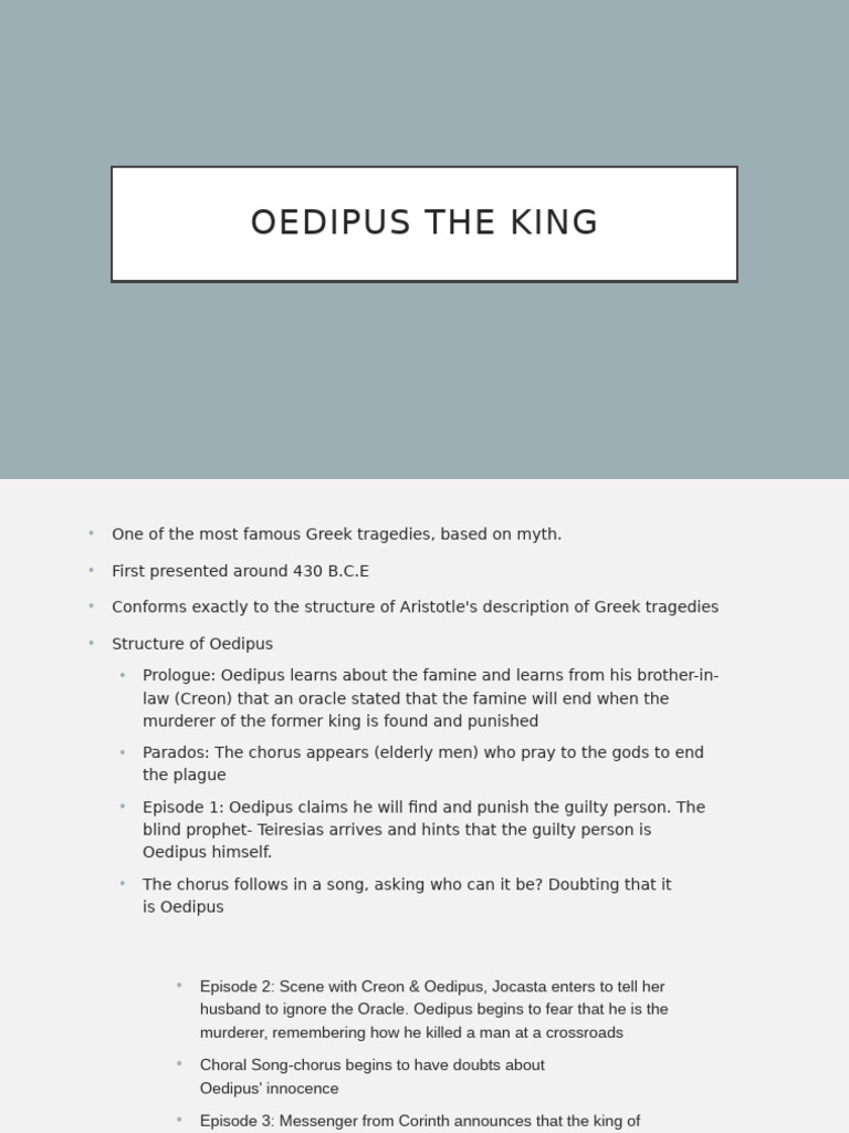 Oedipus The King | PDF