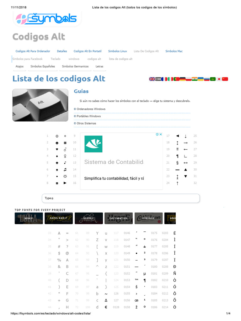 Lista de Los Codigos Alt | PDF