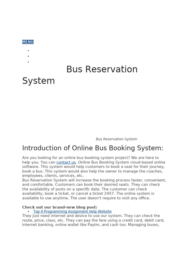 Bus Project | PDF