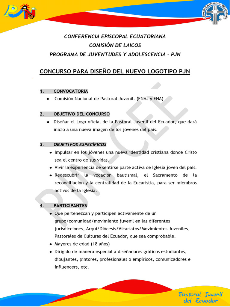 Bases - Del - Concurso - de - Diseño Del Logo PJN | PDF | Ecuador ...