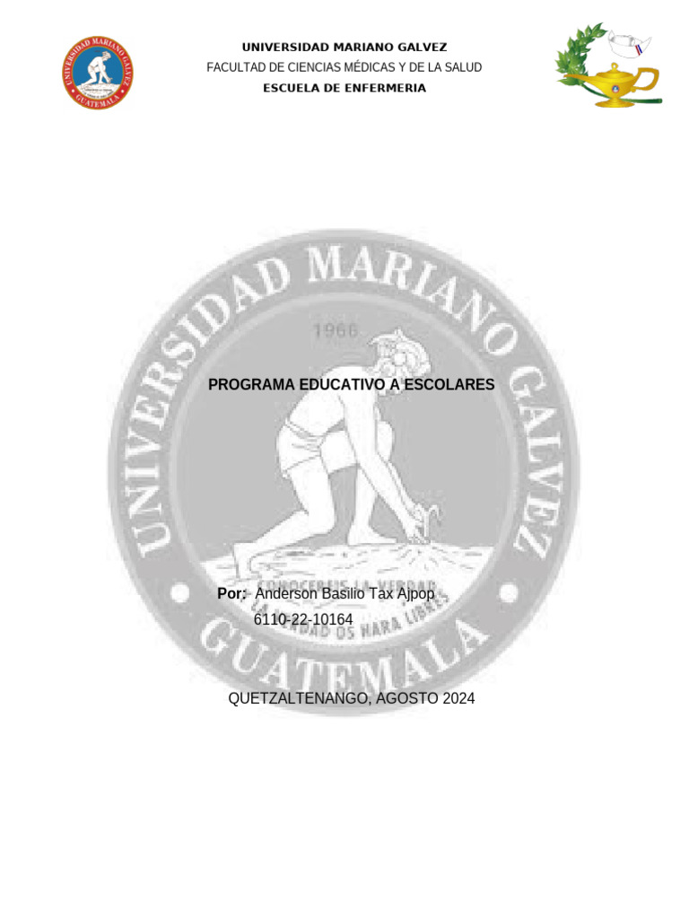 Guia de Programa Educativo A Escolares | PDF