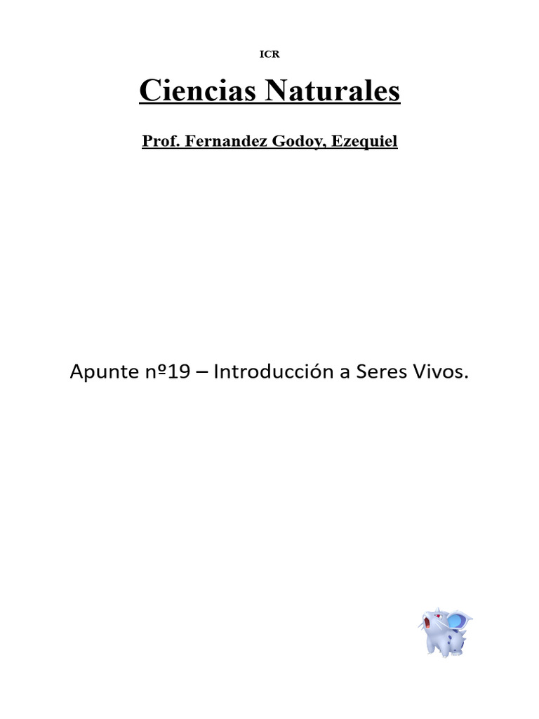 Apunte 19 - Introducción a seres vivos | PDF