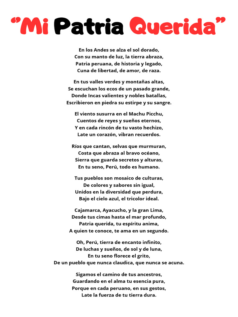 'Mi Patria Querida'' | PDF