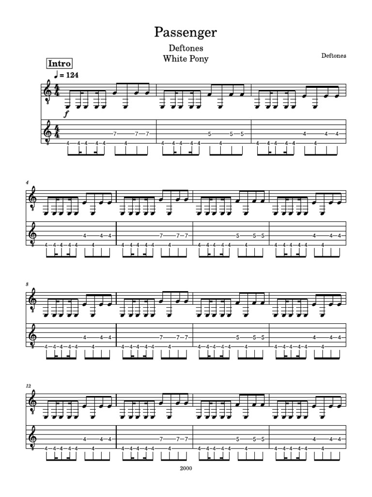 Passenger (Guitarra) | PDF