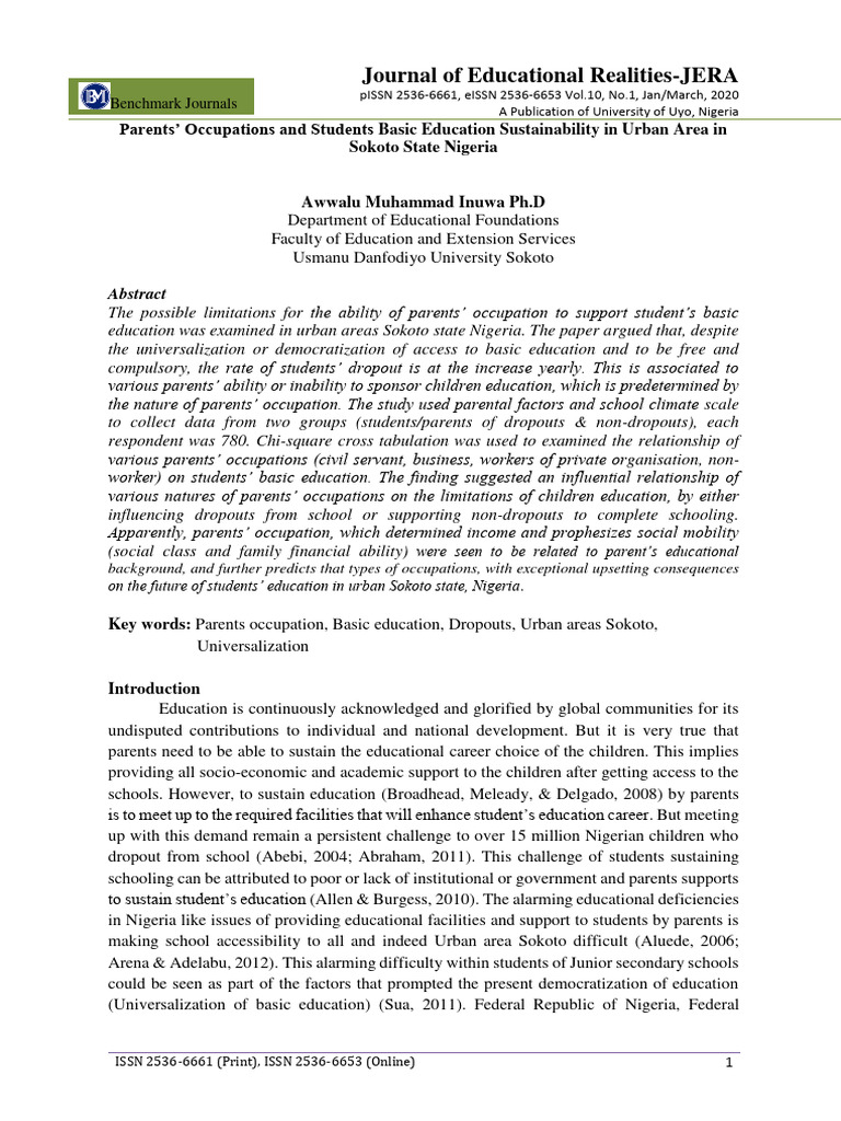 Journal of Educational Realities JERA Pi | PDF