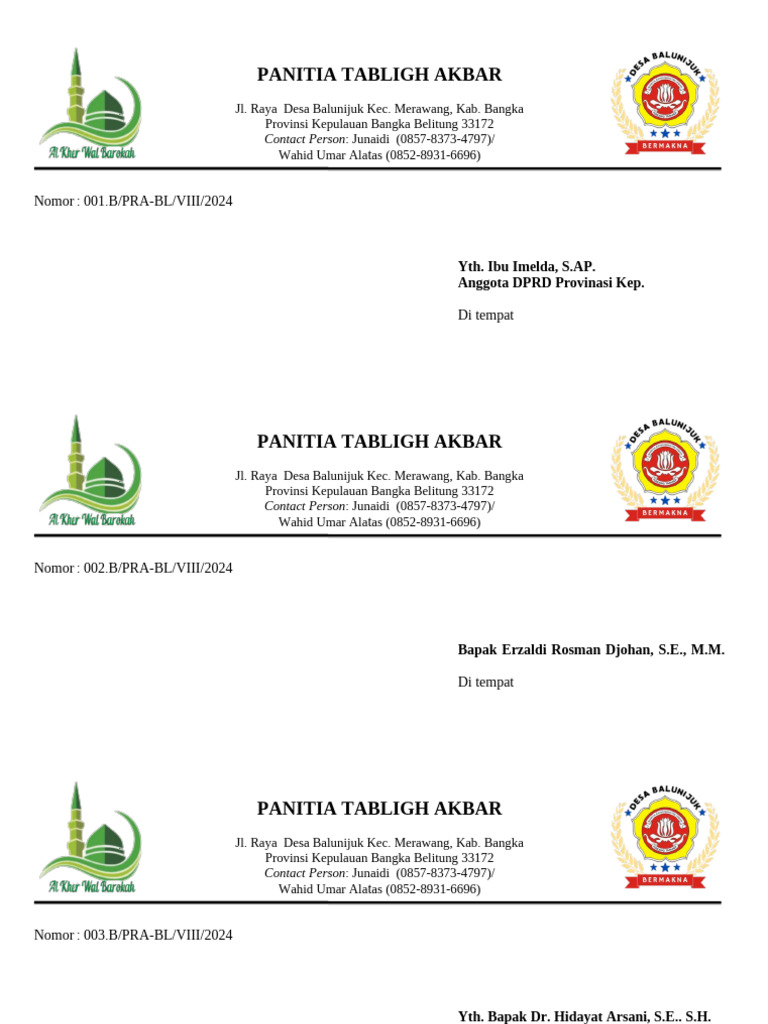 001-038 Amplop | PDF