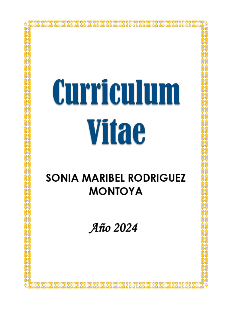 CV Sonia Maribel Rodriguez Montoya | PDF