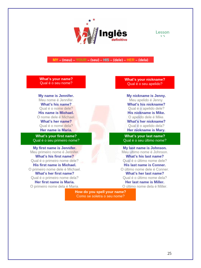 Lesson 13 - frente | PDF