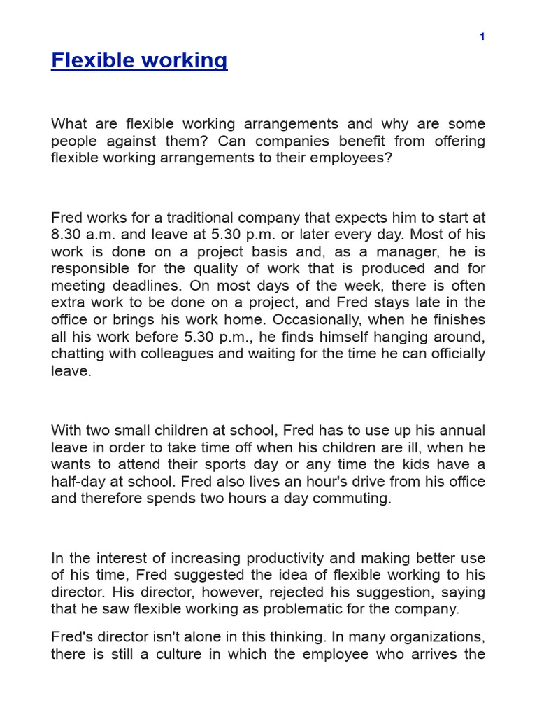 Flexible Working | PDF