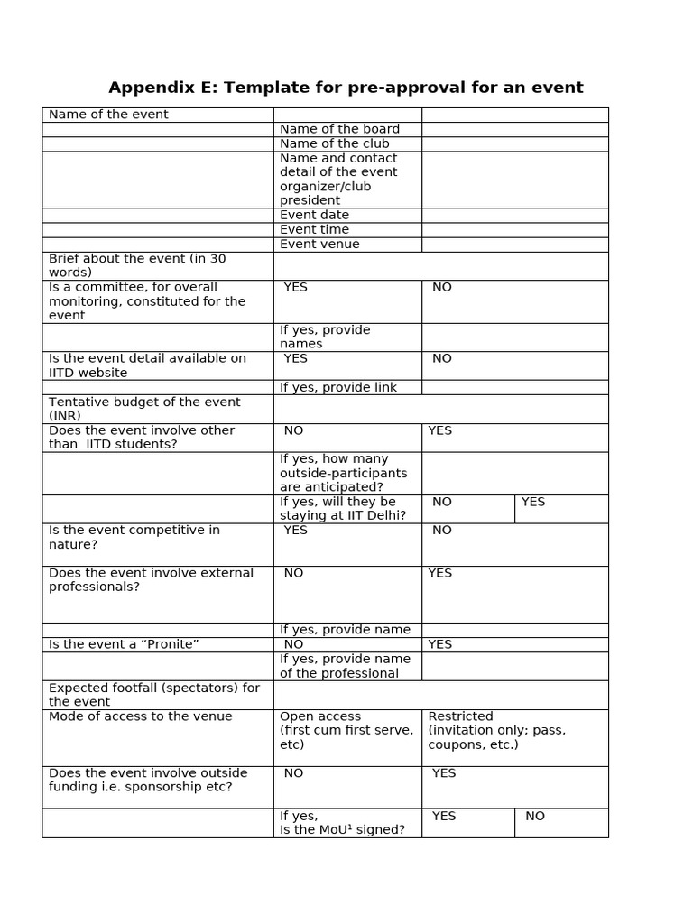 AppendixE EventTemplate Final | PDF