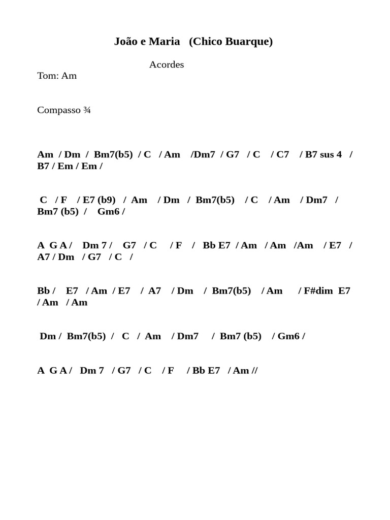 João e Maria Cifras | PDF