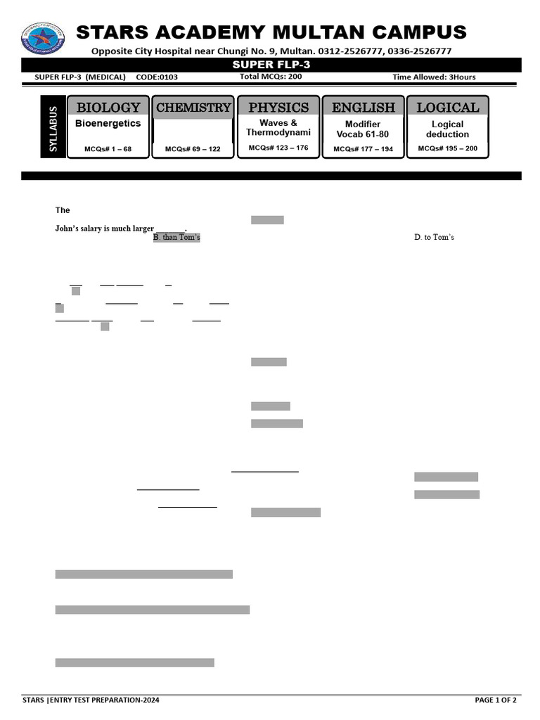 03 Cts-Test-3 (Teacher Copy) .PDF Eng | PDF