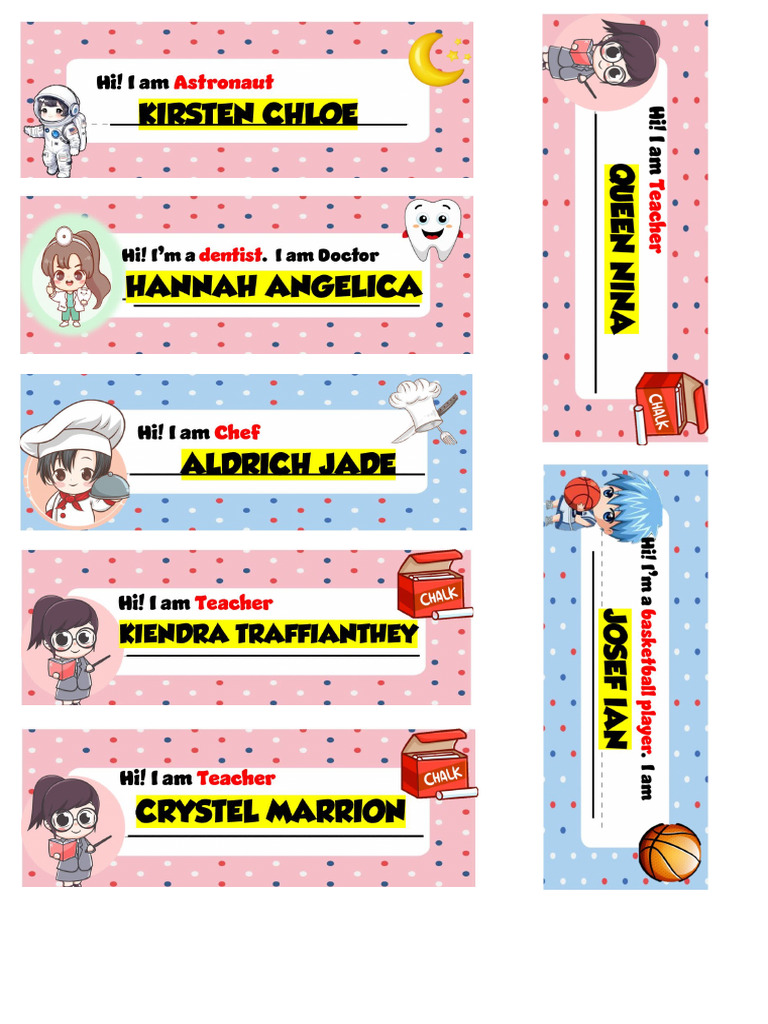 Name Tag Career | PDF