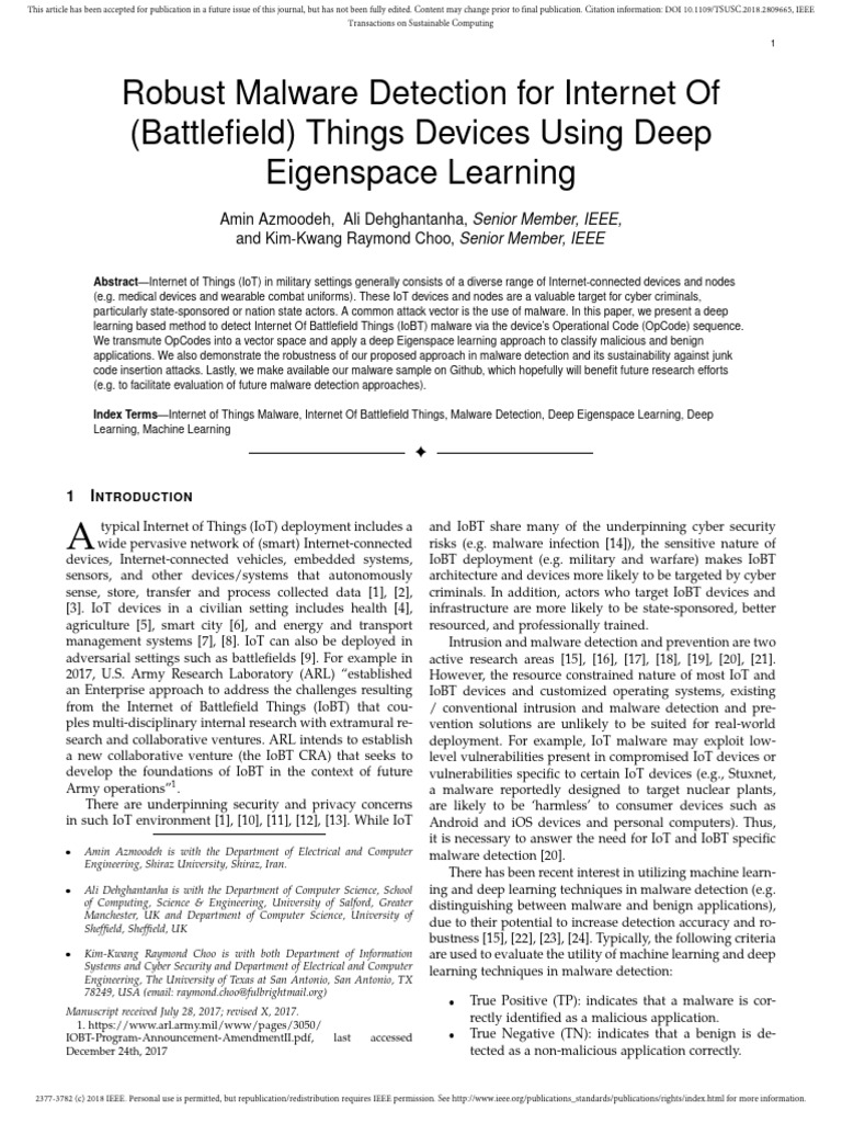 4-Robust Malware Detection For Internet of | PDF