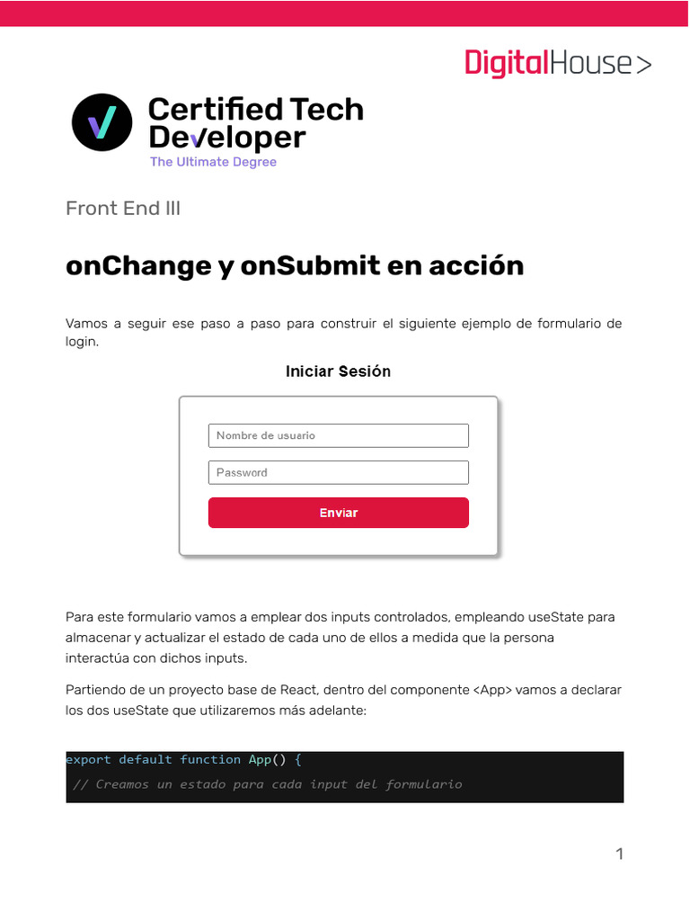 3.4. Onchange y Onsubmit en Acción | PDF