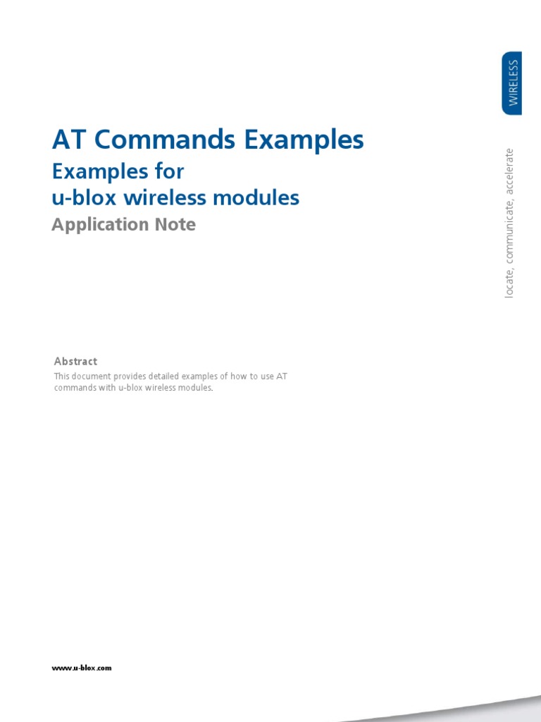 At Commands Examples Application Note (WLS-CS-11003) | PDF | Network ...
