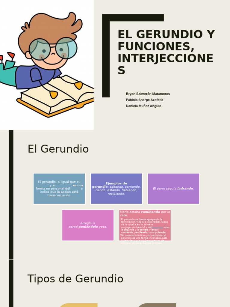 El Gerundio | PDF | Verbo | Conjugación gramatical