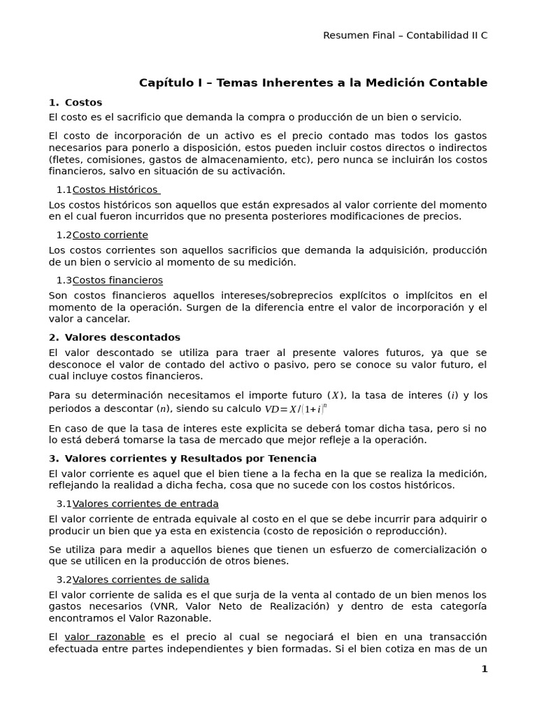 Resumen Final - Conta II | PDF