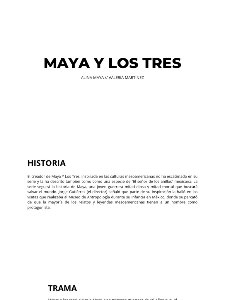 Maya y Los Tres | PDF