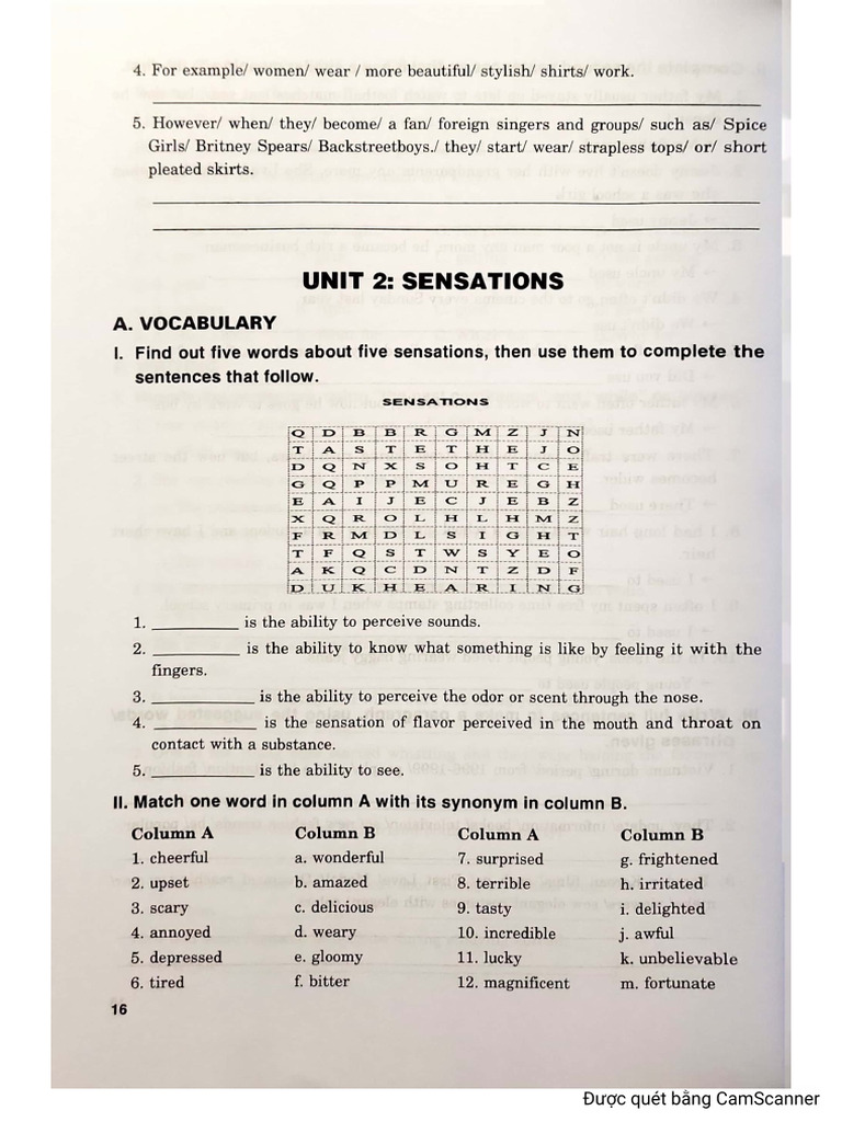 Unit 2 Sensations - L P 8 - Friend Plus | PDF