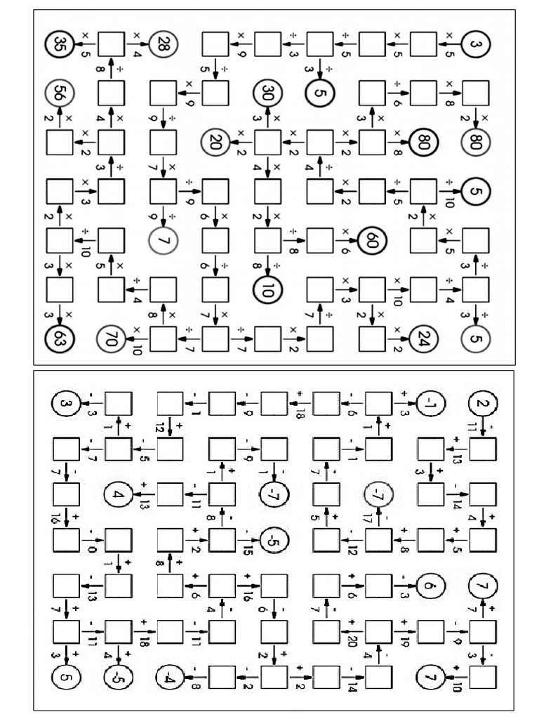 Labirinto Matemática Operações | PDF