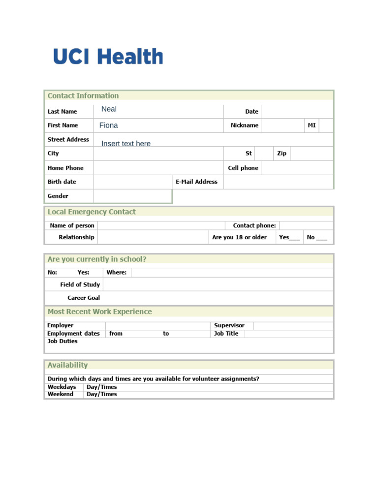 UCI Application Form - UPDATED | PDF