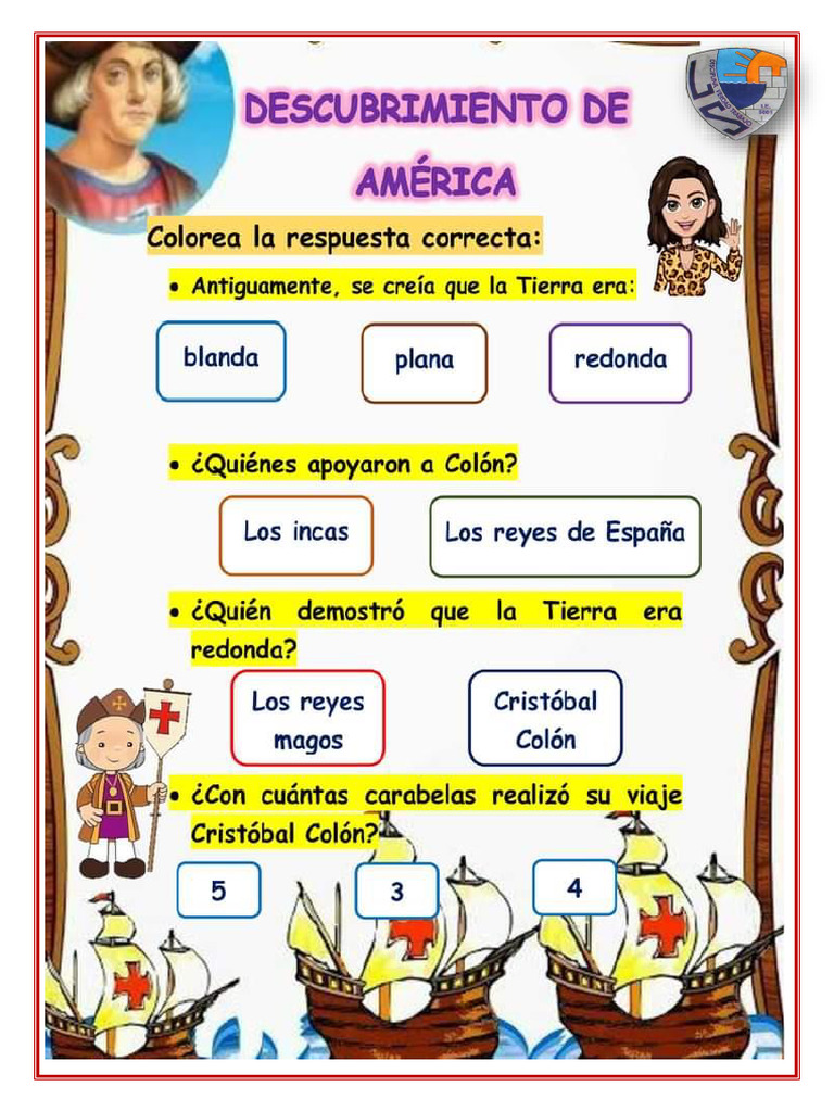 Ficha de Descubrimiento de America 2° | PDF