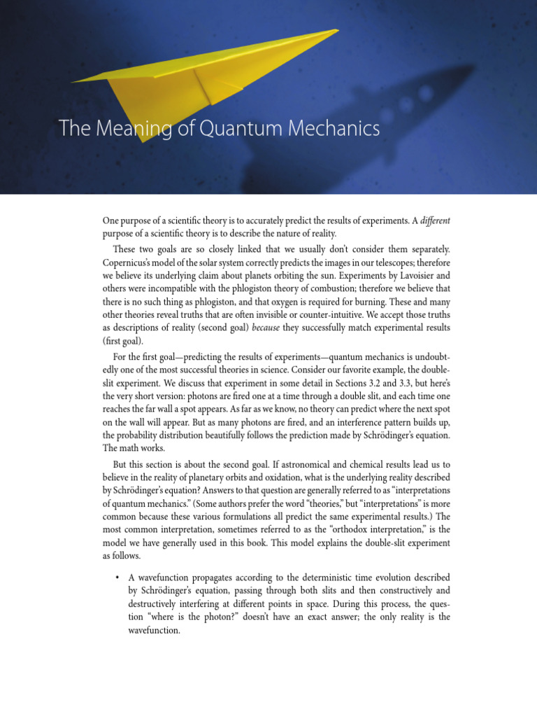 The Meaning of Quantum Mechanics | PDF