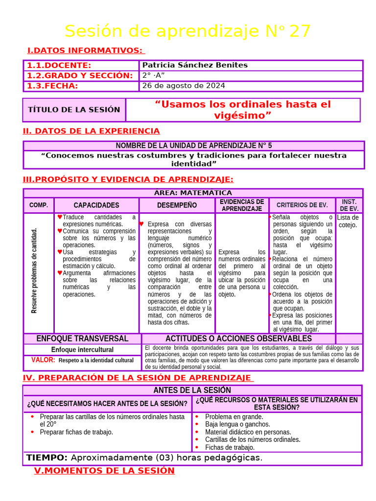 Números ordinales hasta el vigésimo | PDF | Modificación de ...