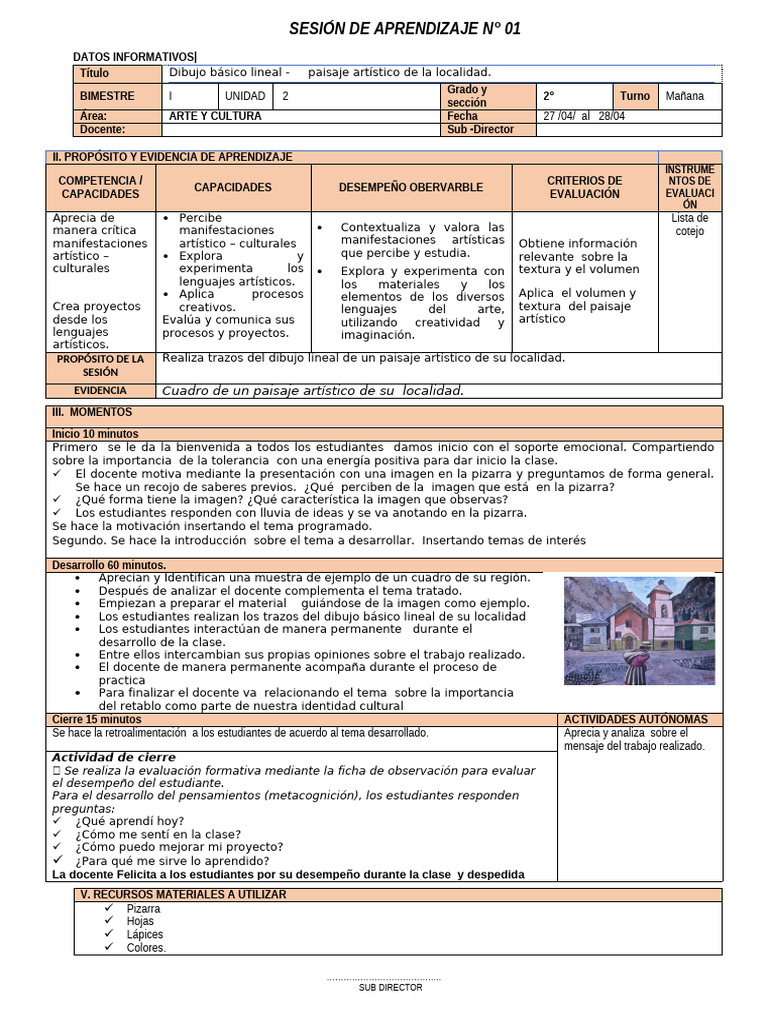 Cuadro Dibujo Linial | PDF