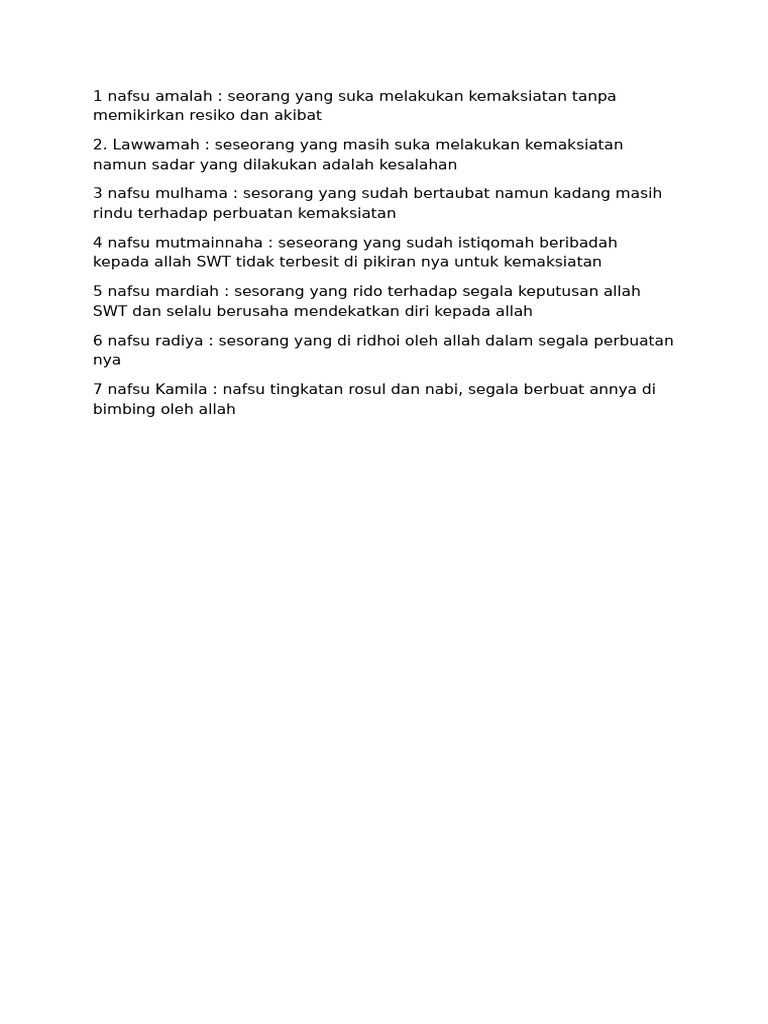 Macam Macam Nafsu Pdf