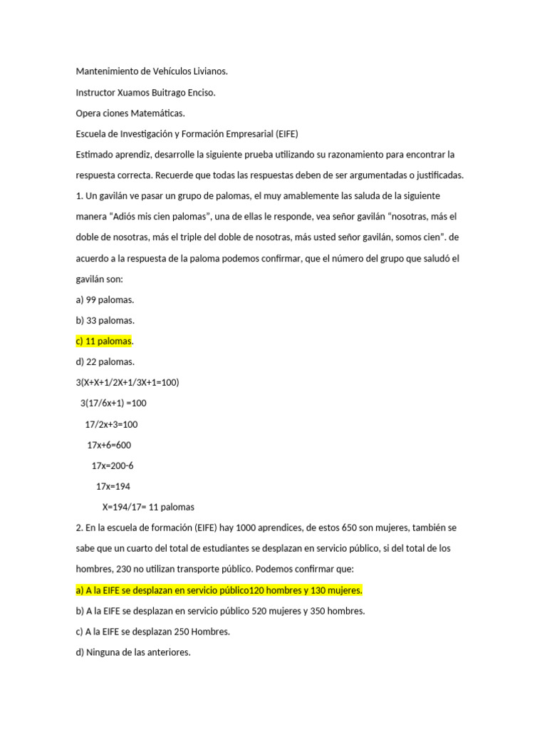 EJERCICIO MATE | PDF