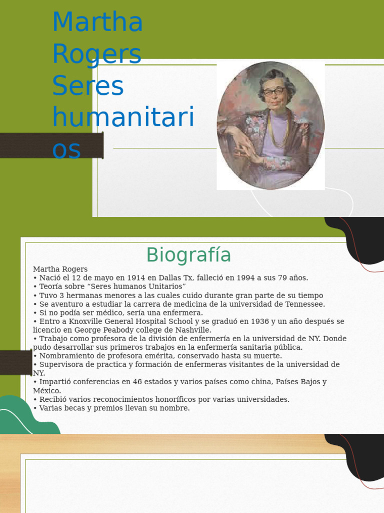 Martha Rogers | PDF | Enfermería | Vida