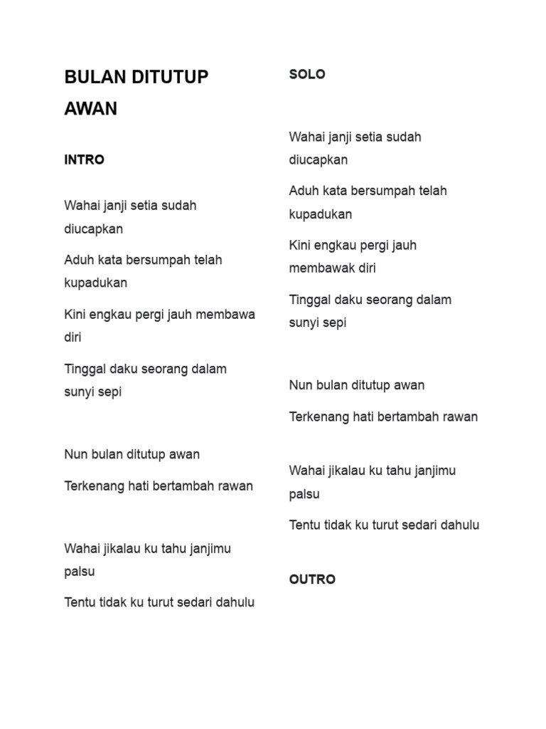 Bulan Ditutup Awan | PDF