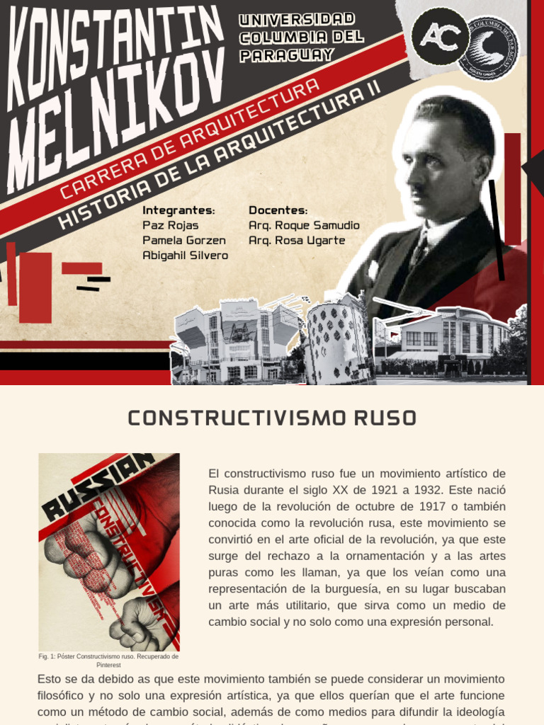 Constructivismo Ruso - Konstantin Melnikov -Análisis de tres obras más ...