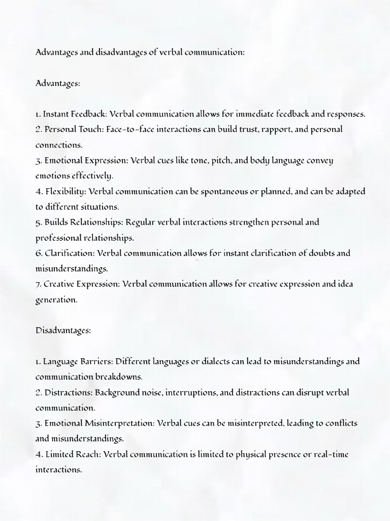 Verbal Communication | PDF