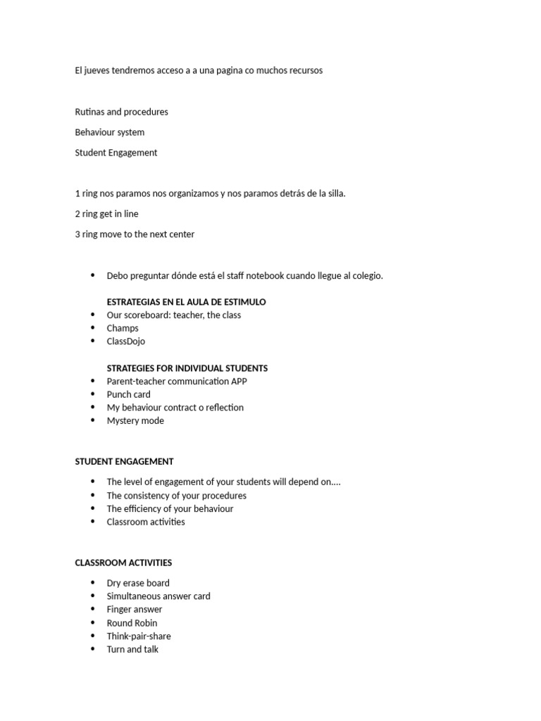 Classroom Management Book | PDF