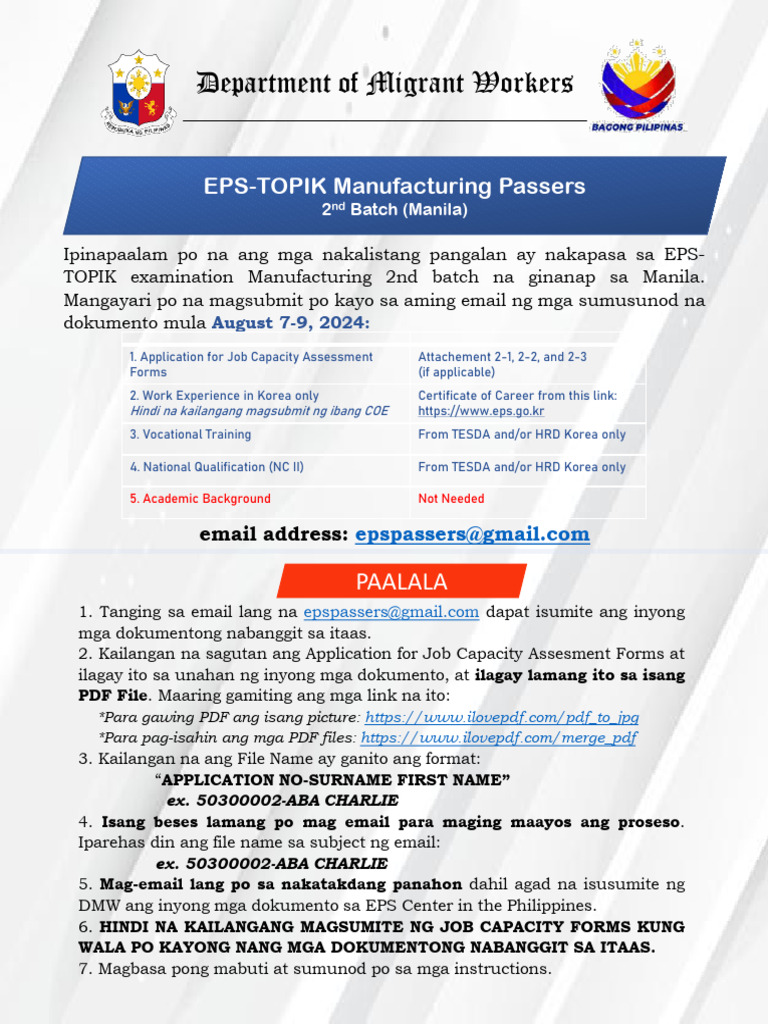 EPS-ToPIK Passers 2nd Batch | PDF